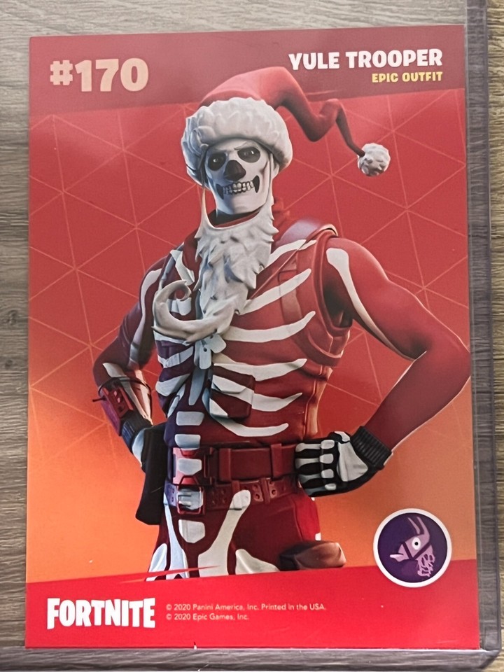 YULE TROOPER #170 HOLO Foil 2020 PANINI FORTNITE Epic Outfit USA PRINT ...
