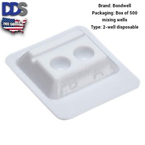 Disposable Dental Mixing Wells Bondwell 2-Well 500 pcs/box | eBay