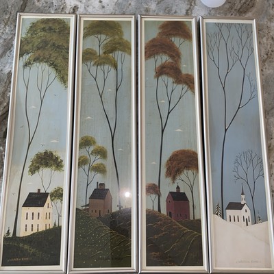 Warren Kimble Four Seasons COLDWATER CREEK Fall Framed Prints Set Folk ...