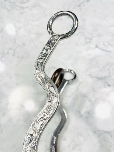 Flemimg 5” Western Ported Curb Bit Engraved Stamped | eBay