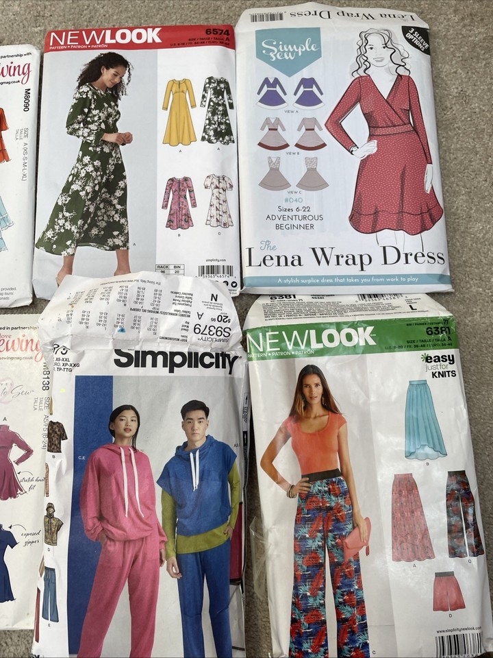 Sewing Patterns Bundle Various Brands Some New All Complete Women ...