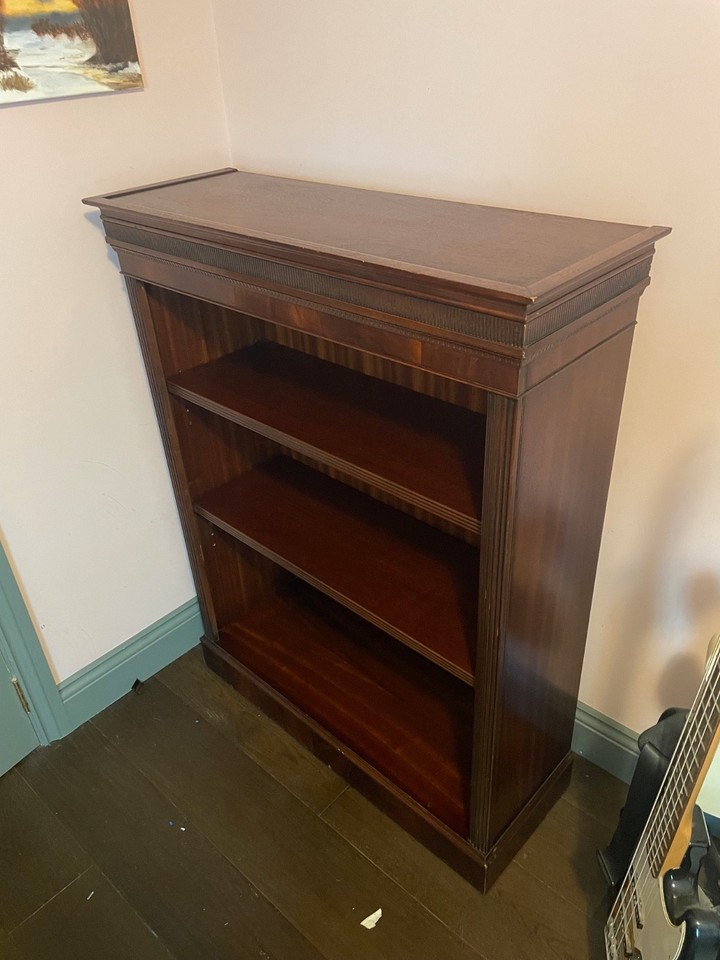 Dark wooden antique bookcase | eBay UK