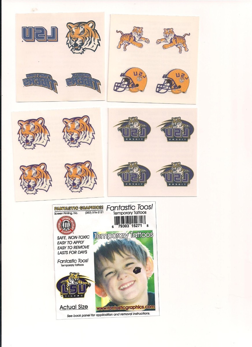 Lsu Face Tattoos Lsu Face Tattoo Etsy UK