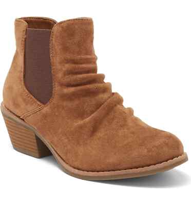 EUROSOFT Adeah Ruched Women's Bootie 7M Luggage Brown $99 (ES0029806 ...