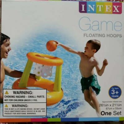 Intex Game Pool Toy Float Time Floating Hoops Basketball Hoop For Ages ...