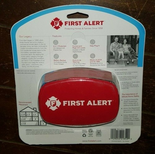 First Alert 1039760 Explosive Gas & Carbon Monoxide Detector for sale ...
