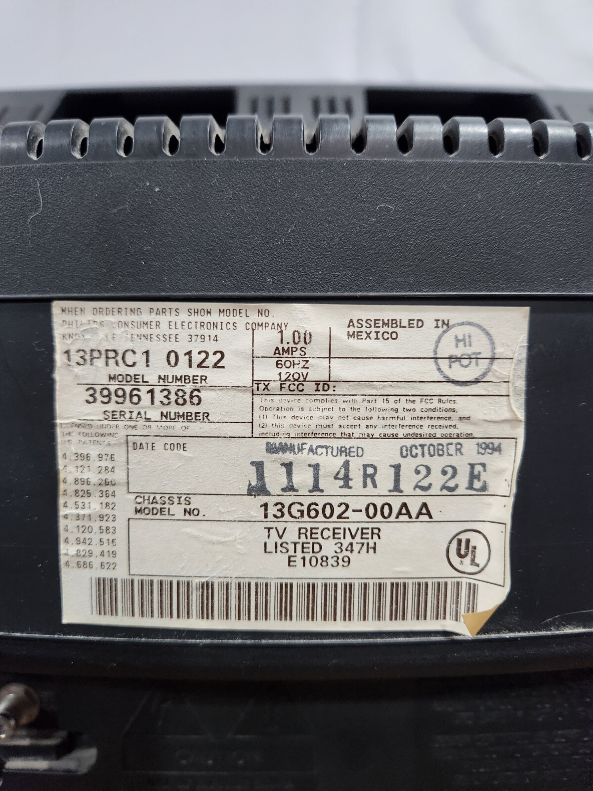 90s Vintage CRT Gaming Magnavox 13PRC1 0122 CRT TV RF Tube Box T.V. No ...