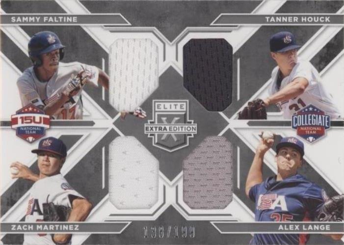 2016 Panini Elite Extra Edition - USA Baseball Quad Materials Tanner ...