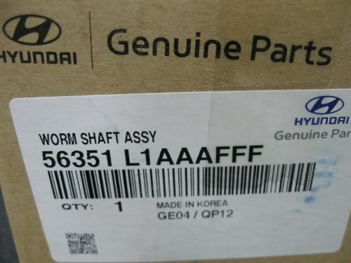 NEW GENUINE HYUNDAI WORM SHAFT ASSEMBLY (PN 56351-L1AAAFFF) | eBay