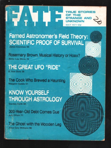 Fate 5/1971 Clark-UFO Ride-Ghost With the Wooden Leg-Mystic occult pulp ...