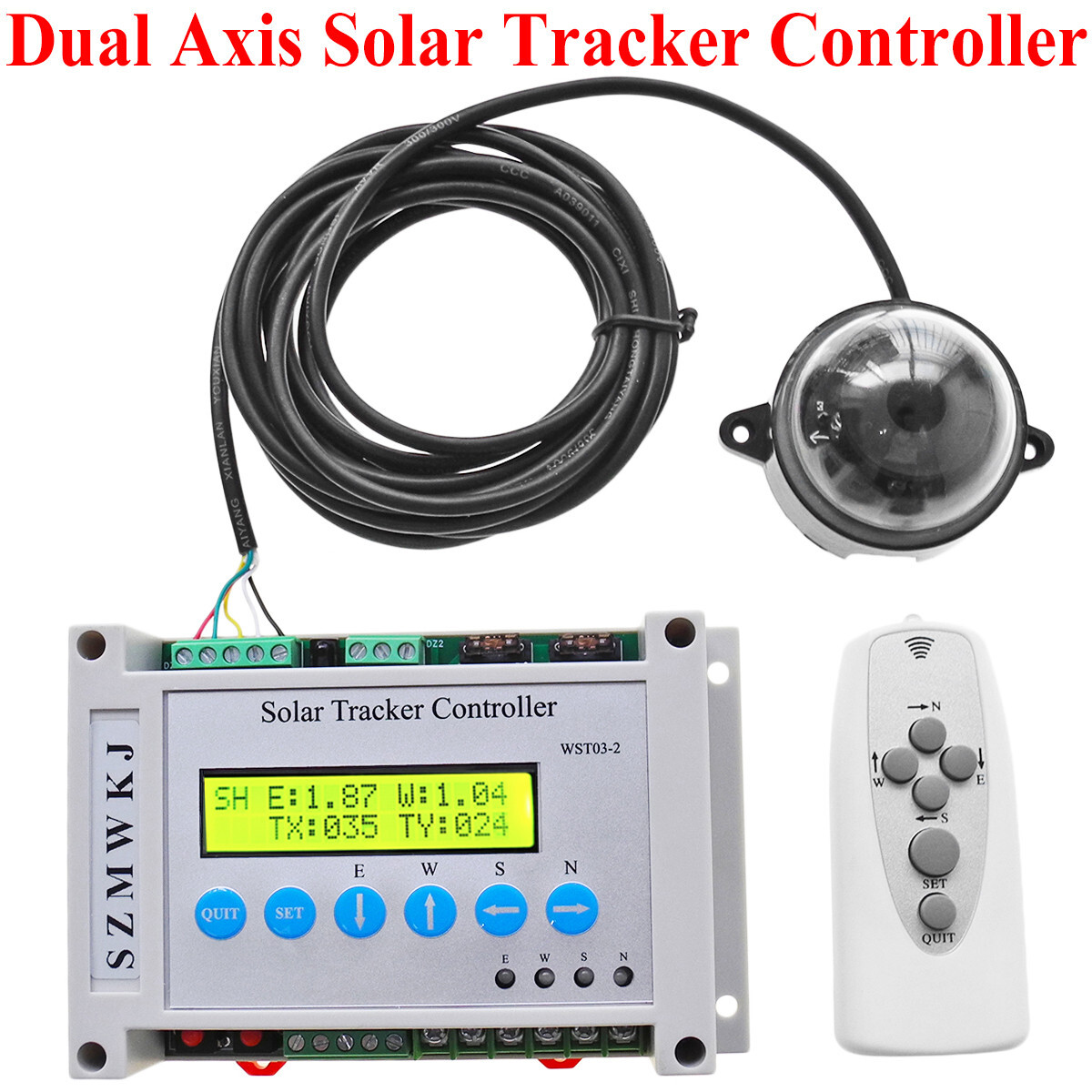 SZMWKJ Solar Panel Auto Tracking LCD Dual Axis Solar Tracker Controller ...