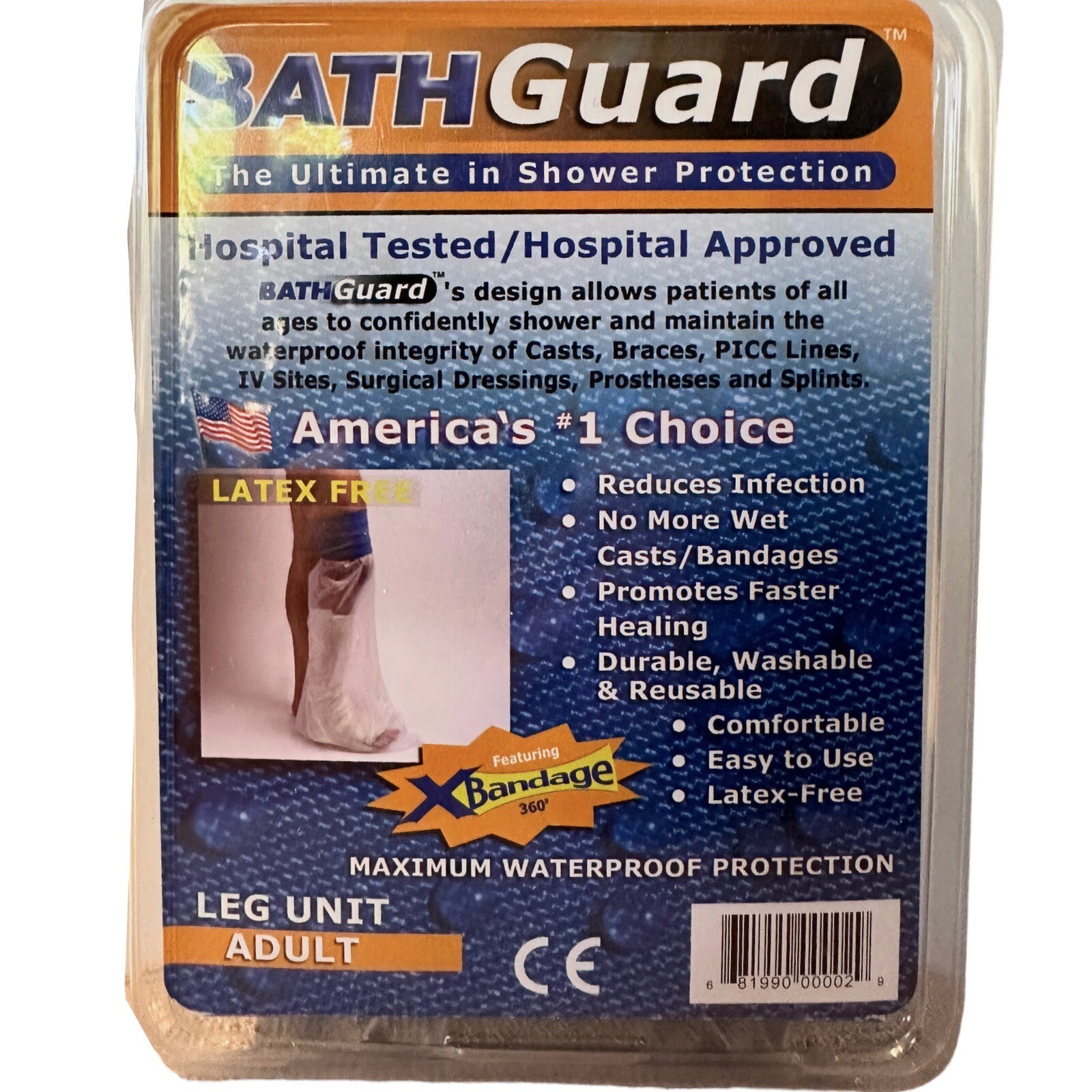 Bath Guard Reusable Waterproof Shower Full Leg Cast Protector for Adult ...