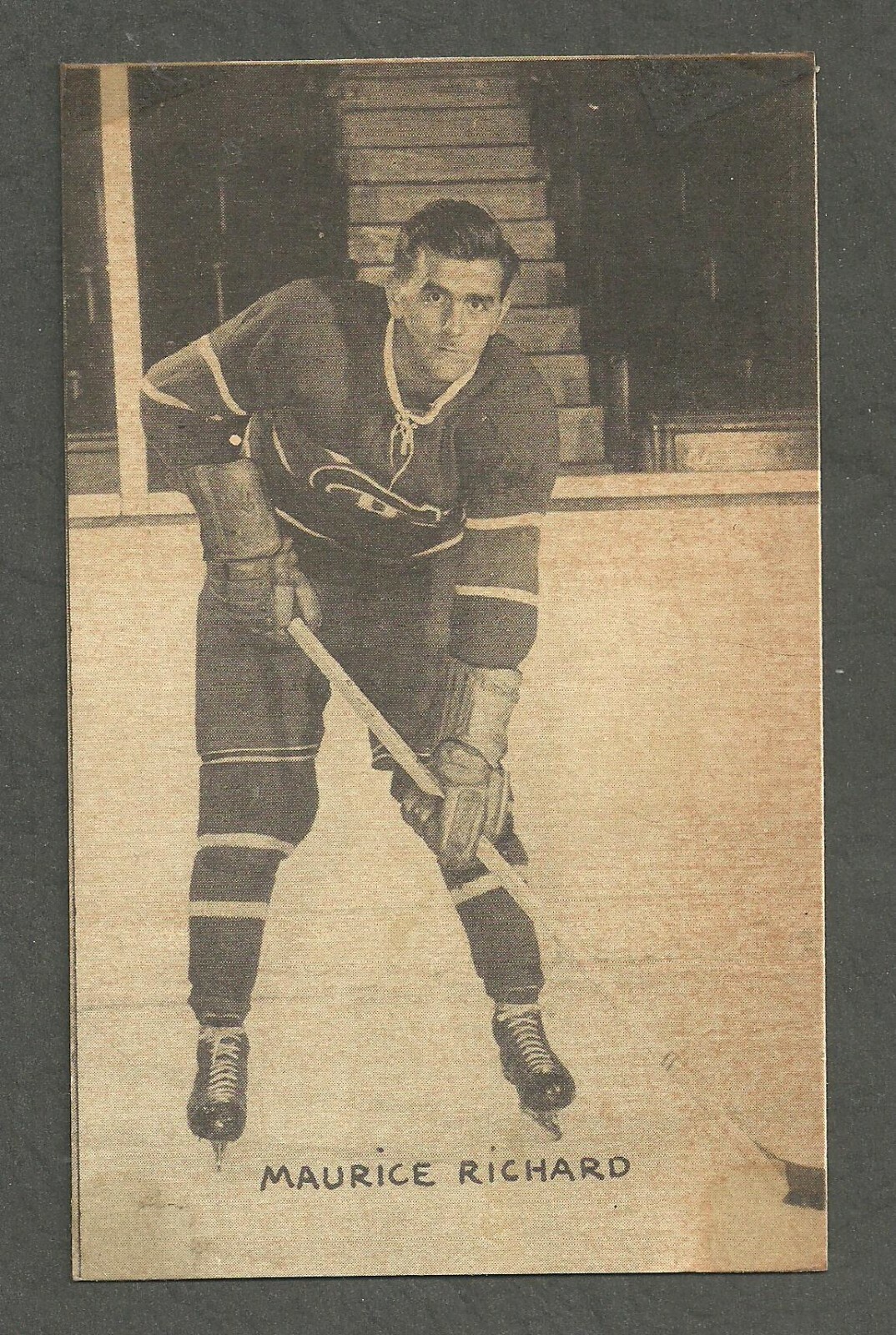 1948 to 52 exhibits HOCKEY CARD MAURICE RICHARD TOUGH AND RARE PRE RC ...