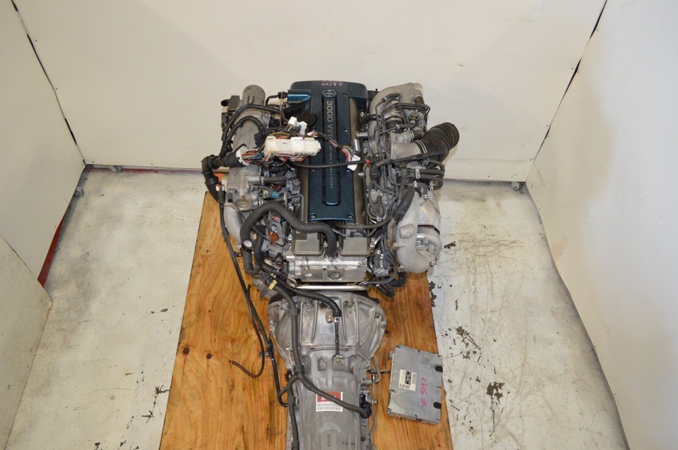 JDM TOYOTA 2JZ-GTE VVT-I TWIN TURBO MOTOR DOHC VVTI ENGINE AUTO ...