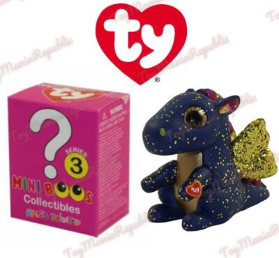 TY Beanie Boos Mini Boos Series 3 Collectible 2" Figure Sapphire Dragon ...
