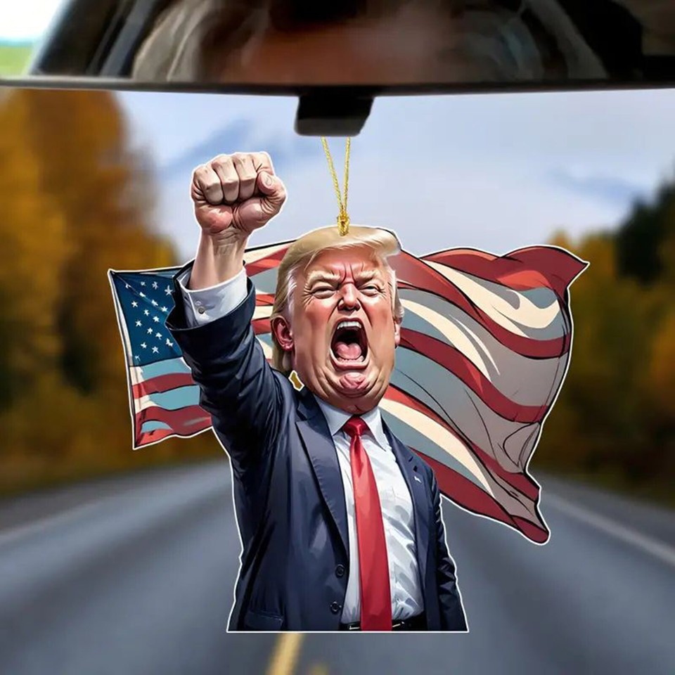 2D Patriotic Donald Trump 2025 Christmas Ornament Acrylic Tree Decor ...