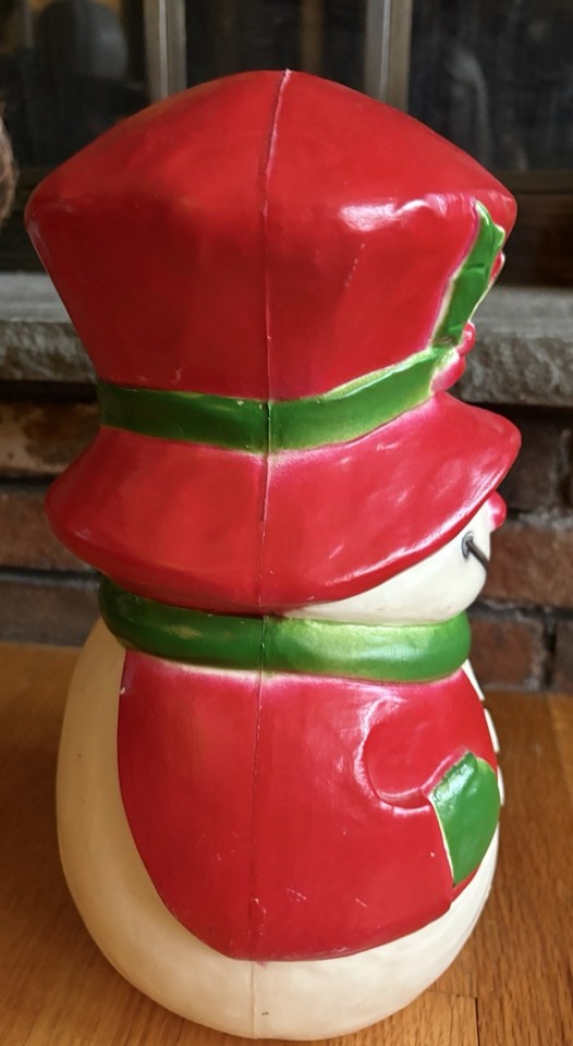 Jolly George 13” Snowman Blow Mold #30420 Hard Plastic Union Product ...