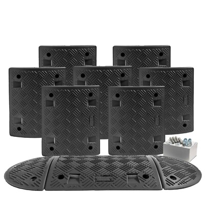 6.5 M All Black Speed Ramp Kit 10 mph 50 mm (Fixings Included) | eBay UK