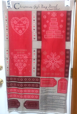 Christmas Cross Stitch Gift Bag Panel by Stuart Hillard btp | eBay