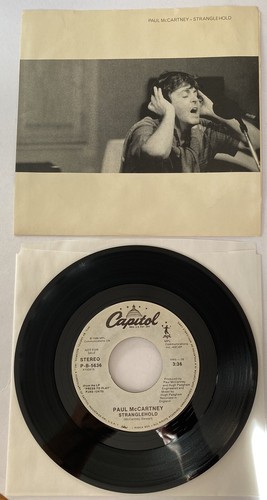 Paul McCartney Stranglehold Capitol P-B-5636 Promo 45rpm W/Sleeve Beatles (1986) | eBay