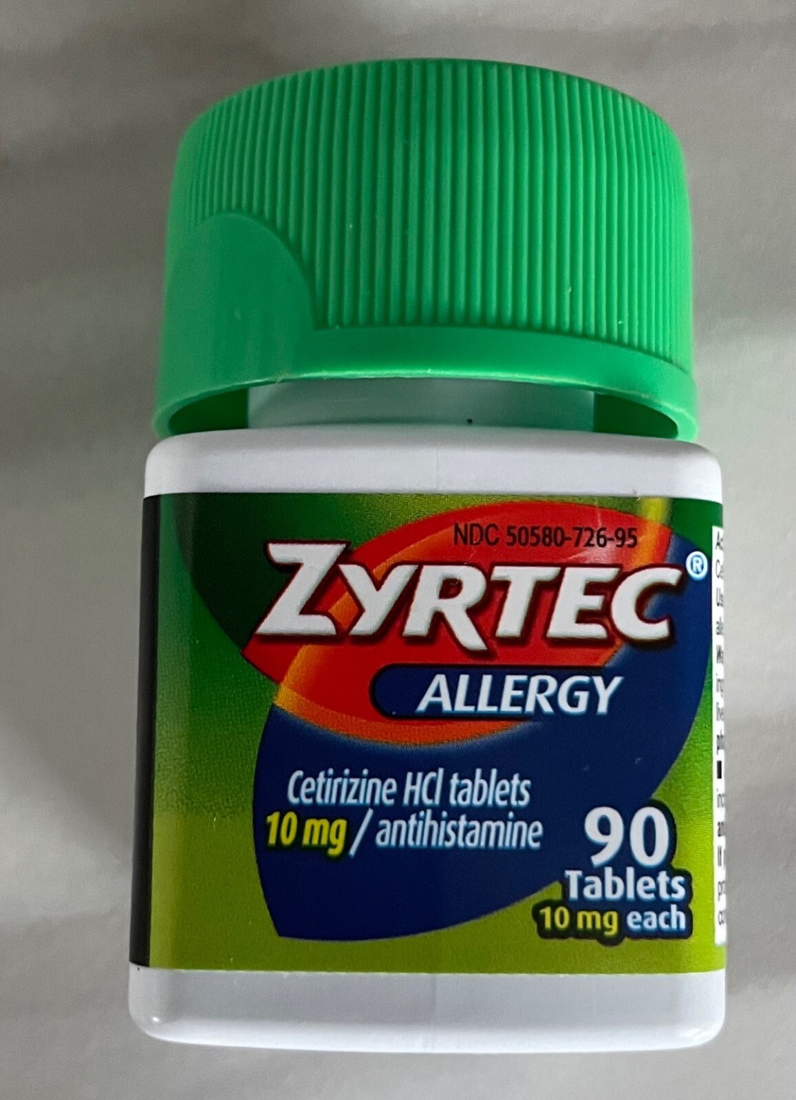 ZYRTEC ALLERGY 10 MG 180 CT. 24 HOUR RELIEF. 2 BOTTLES IN LOT. EXP 8/ ...