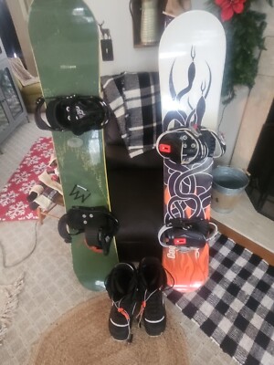 snowboard bundle 2 boards Bindings & Boots | eBay