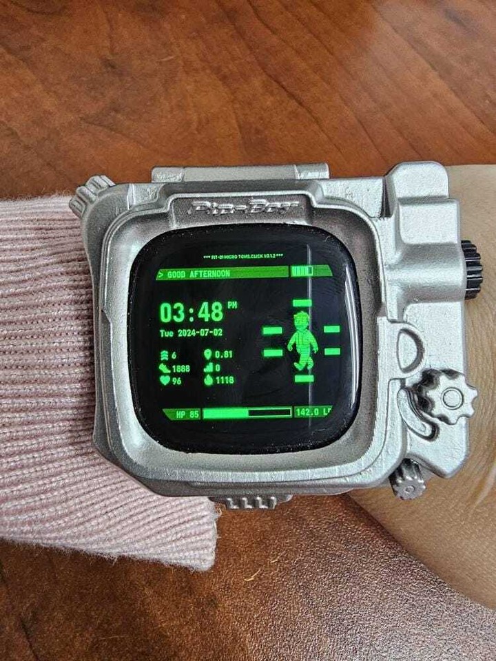 Fitbit watch custom case Fallout, Pip Boy style, TV, Lucy, 45mm | eBay
