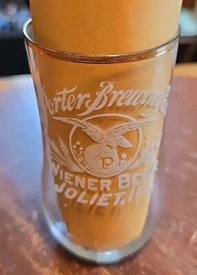 Antique Pre-Pro Porter Brewing Co Wiener Beer Joliet IL Etched Beer ...