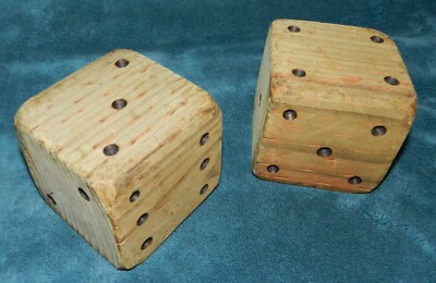 GIANT WOODEN LAWN DICE - YARD DICE HOME DECOR FENCE POST DICE! | eBay