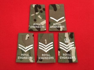 Pair of Quality Royal Engineers MTP Rank Slides RE Multicam Rank Slides ...