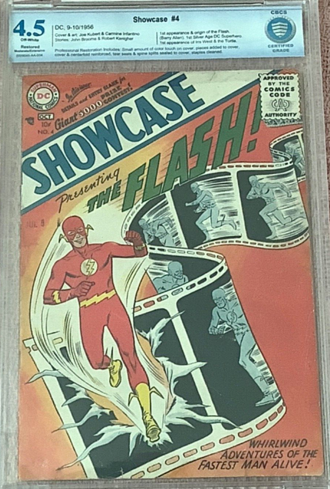 Showcase DC comics silver age#4 Bolland collection 4.5 1 st FLash cgc ...