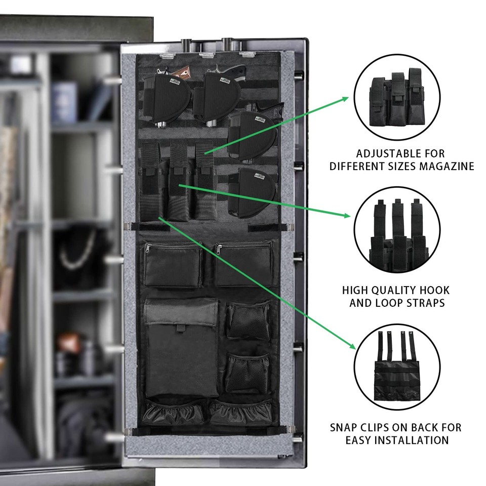 NEXT STATION Gun Safe Door Organizer,Molle Gun Safe Door Panel ...