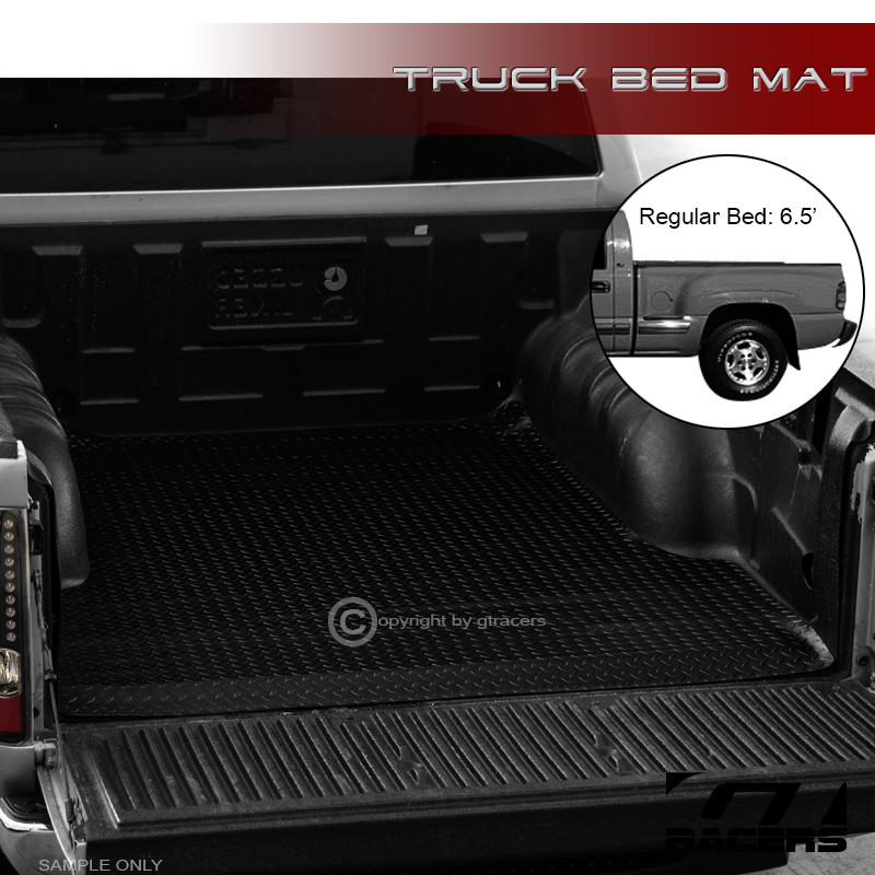 For 99-07 Silverado/Sierra Stepside 6.5' Blk Rubber Diamond Truck Bed ...