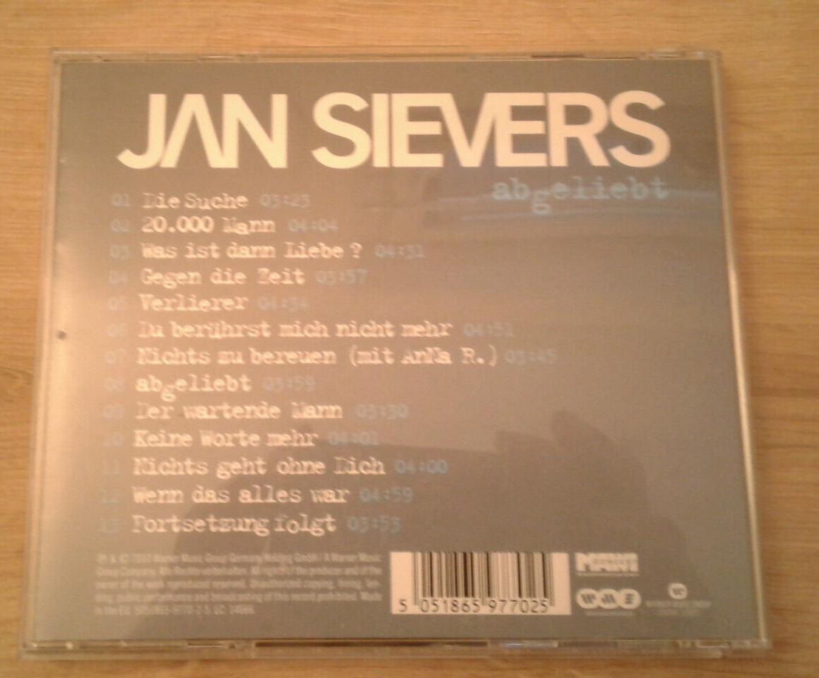Sehr gut erhaltene CD von Jan Sievers "Abgeliebt" - wenig abgespielt | eBay