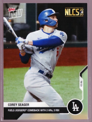 Corey Seager Dodgers Fuels Comeback vs Braves NLCS 10.16 2020 TOPPS NOW ...
