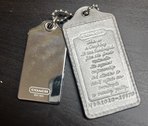Coach Hang Tags Lot of 4 SIlver | eBay