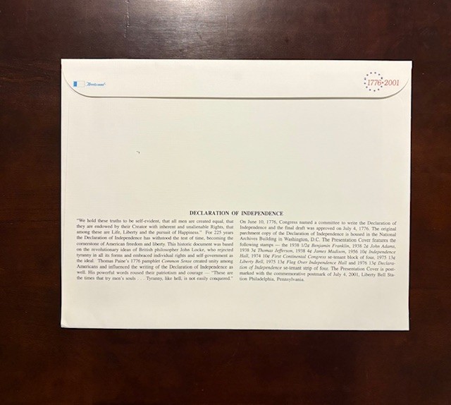 SCOTT # 1691-1694 SIGNING DECLARATION OF INDEPENDENCE+ Liberty Bell ...