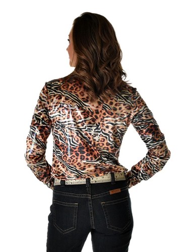 Cowgirl Tuff Western Shirt Womens L/S Animal Button Multi-Color 100741 ...