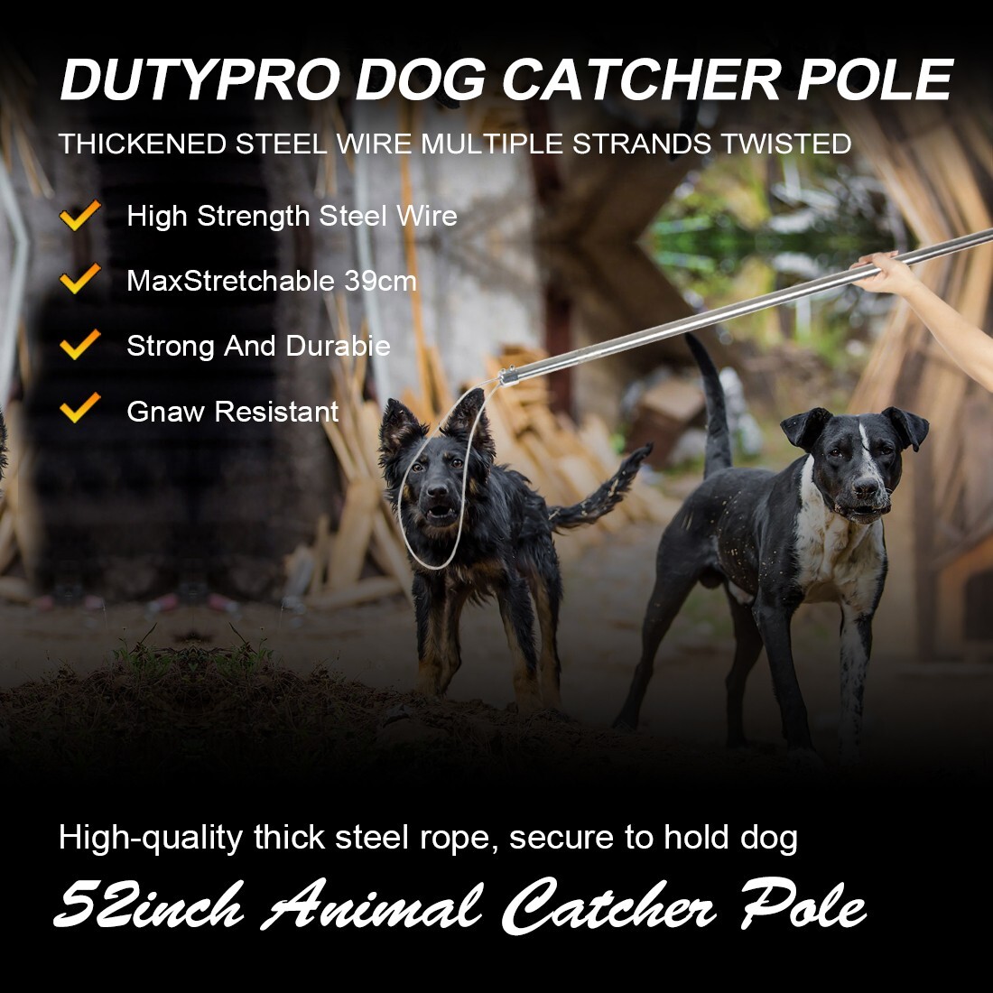 Dutypro Animal Catch Pole, Dog Catcher 4ft Stainless Steel(10.5 ...