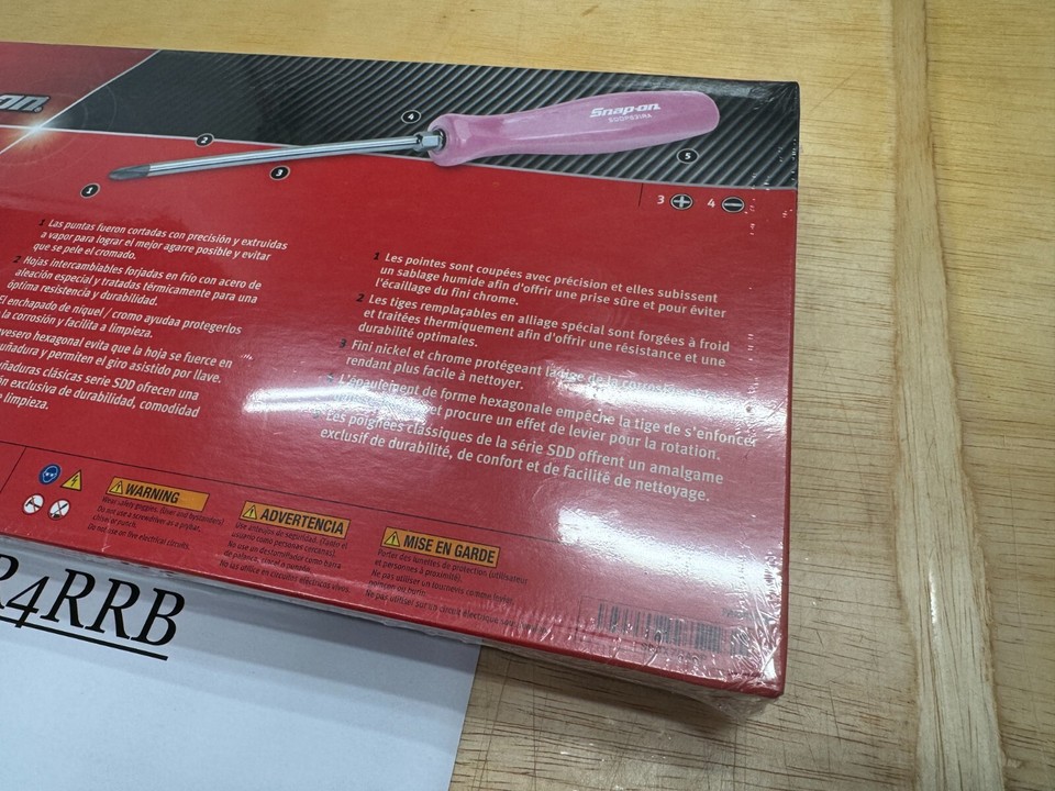 Snap-on Tools USA NEW NOS 7PC PEARL PINK Hard Handle Screwdriver Set ...