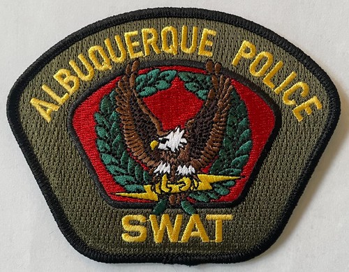 Albuquerque Police Department SWAT Shoulder Patch Od/ Gold Full Color ...