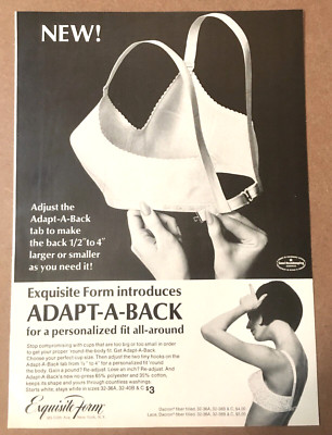 1967 Exquisite Form Bra Adapt-A-Back Women's Fashion vtg Print Ad ...