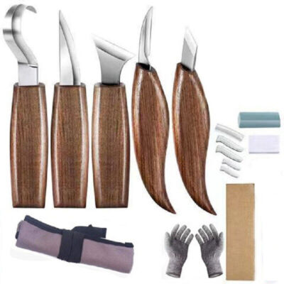 Woodworking Wood Carving Knives Set Whittling Carpenter Tools Hand DIY ...