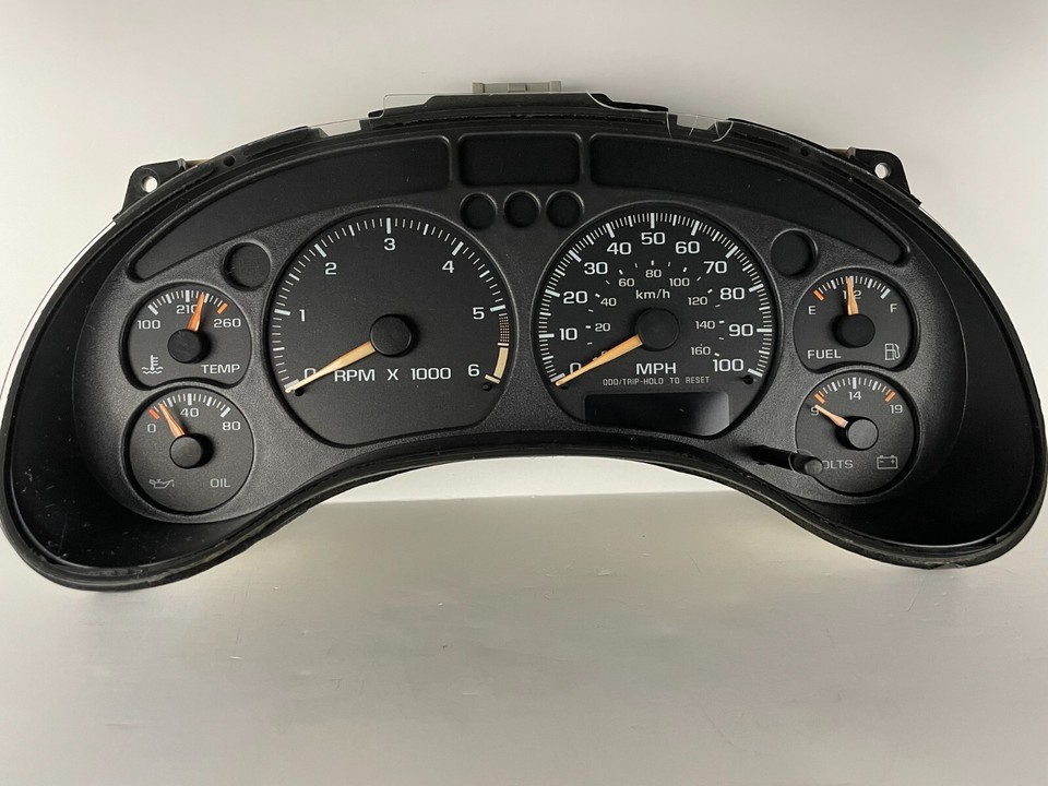 99-04 S10 Speedometer Instrument Gauge Cluster 4.3L MANUAL TRANS - BLUE ...