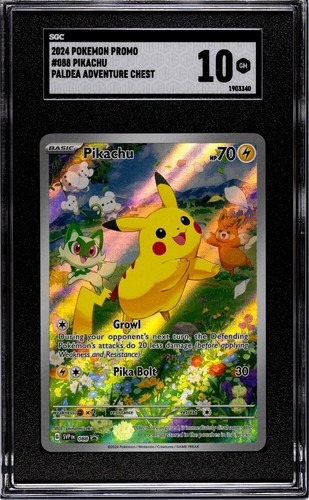 Pikachu SVP 088 Paldea Adventure Chest Promo Pokemon Card Sgc 10 Gem ...