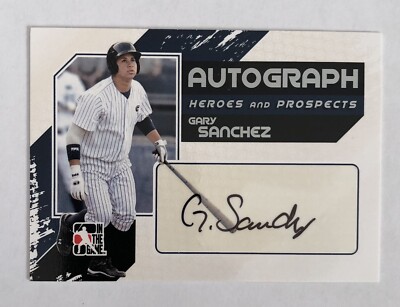 2011 In The Game Gary Sanchez autograph card full body Silver Version ...