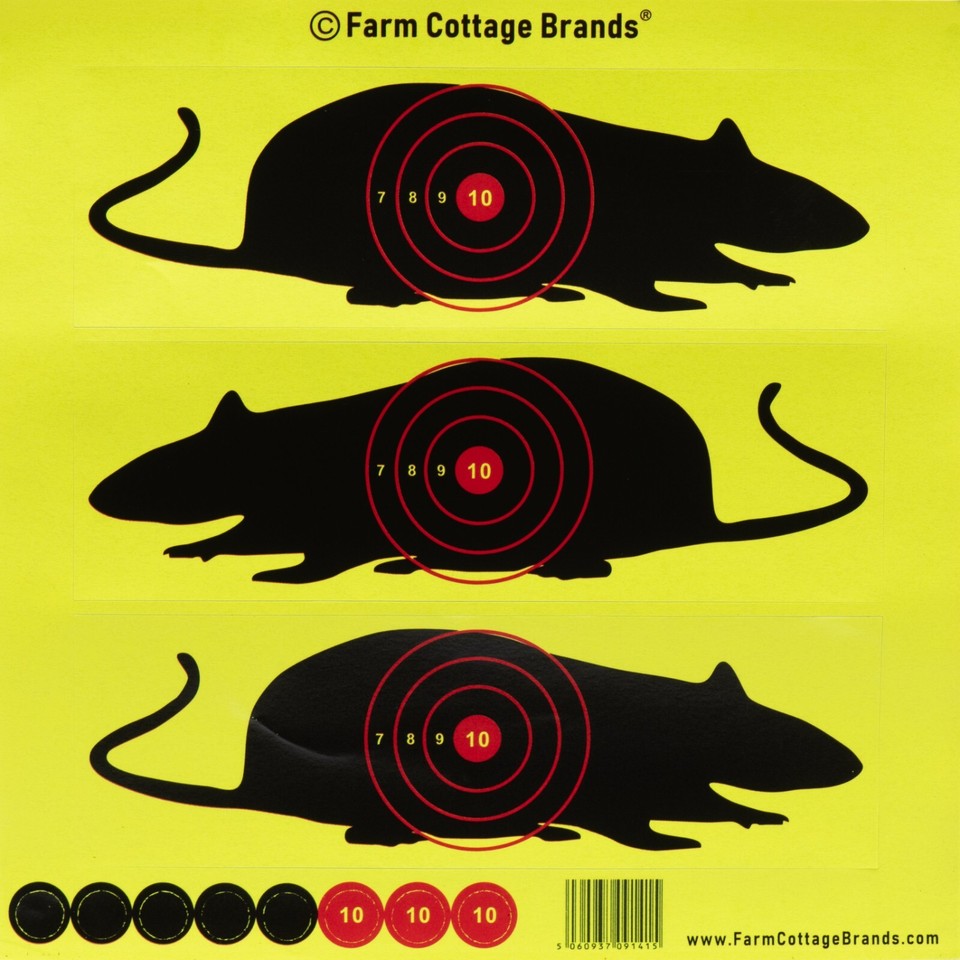 Rat-Shoot n-c Shooting Splatter Targets for rifle air gun pistol vermin ...