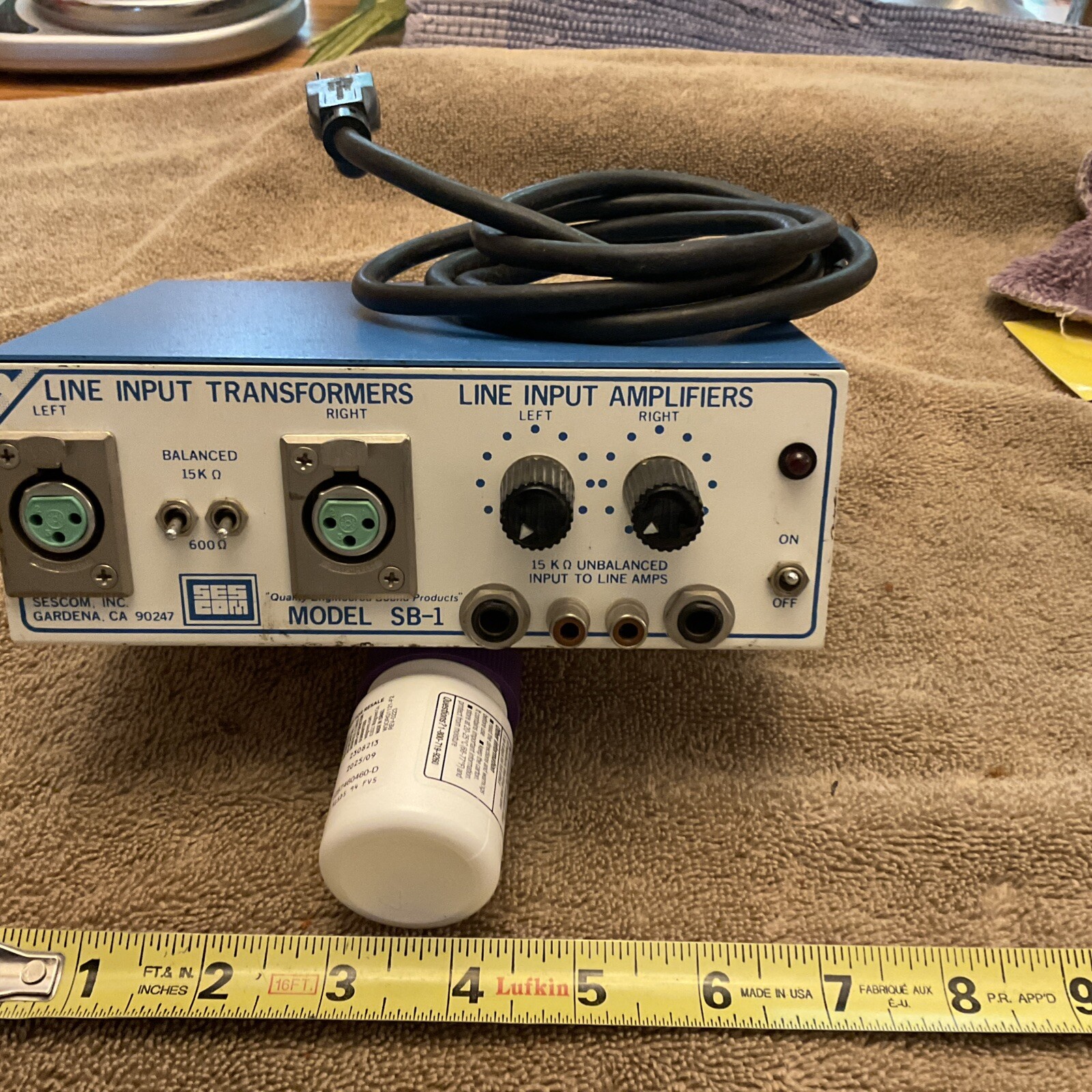 Sescom SB-1 Line Input Transformer Amplifier Stereo Balance Box Preamp ...