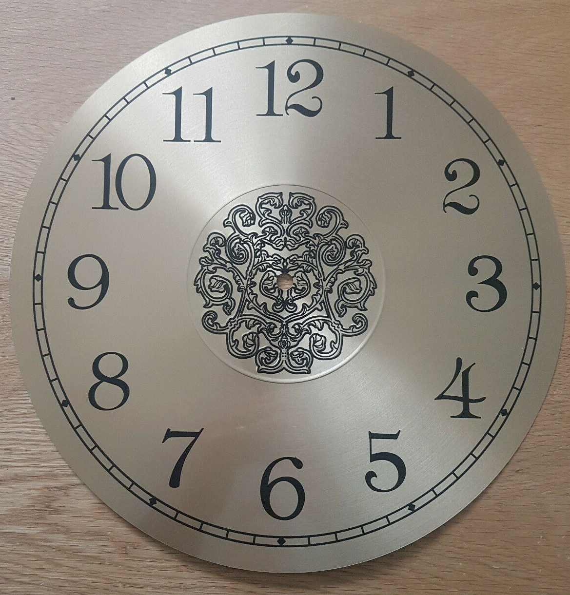 NEW - 13.5 Inch Clock Dial Face - Gold/Brass Finish 340mm - Arabic Num ...