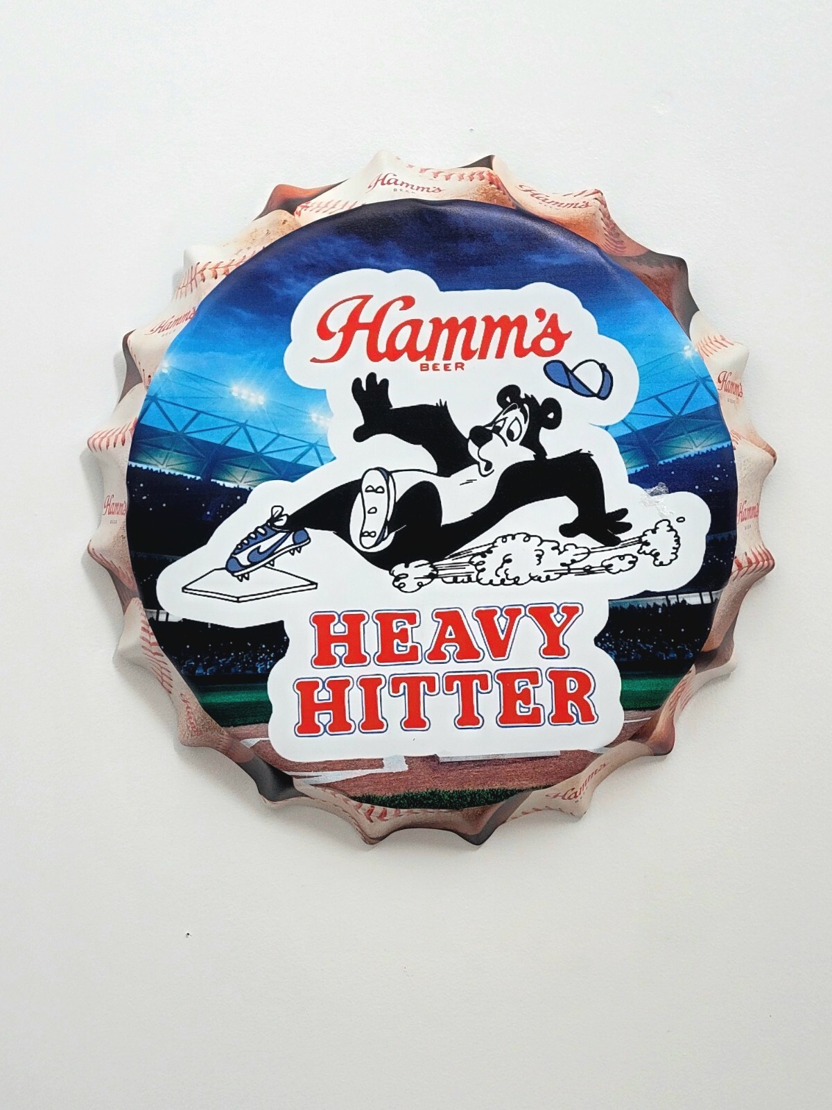 Hamm's Beer Heavy Hitter Metal Sign Mancave Garage Bar Décor Hamms Beer ...